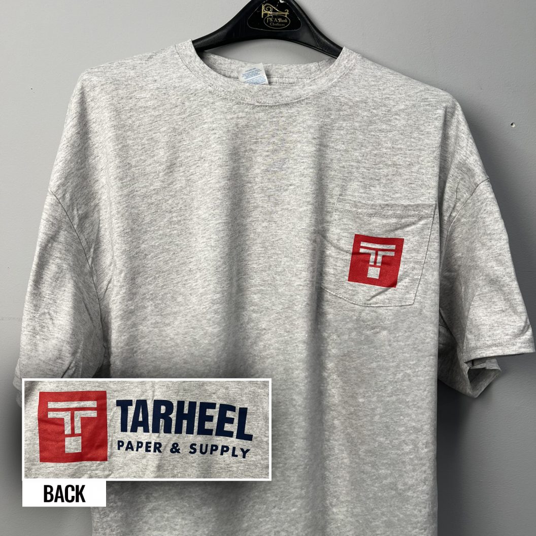 Pocket "T"ee with Back Logo shirt – Tarheel Paper & Supply Company